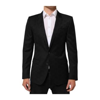 Dolce & Gabbana Homme, Vestes, Noir, Taille: M Martini Two-Button Suit Jacket Blazer