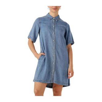 Object Objframe 2/4 Re Jeanskleid - - Dresses - Damen - Blau - XS