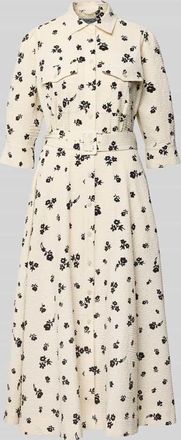 Essentiel Tailliertes Blusenkleid mit strukturierter Oberfl&auml;che Modell JIZO