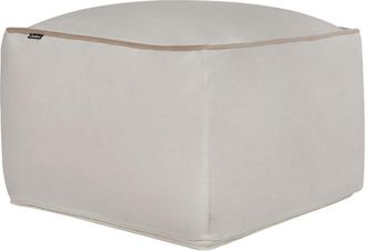 Beliani Beliani - Pouf Carré Moderne Rembourrage Billes eps en Velours Beige Clair Dareyn