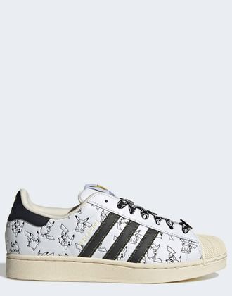 adidas Originals Adidas pokemon Superstar II chaussures en blanc nuage / noir core