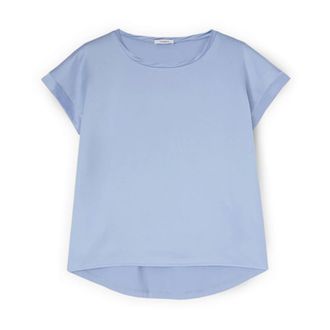 Motivi Femme, Tops, Bleu, Taille: 40 FR T-shirt Bicolore en M&eacute;lange de Coton