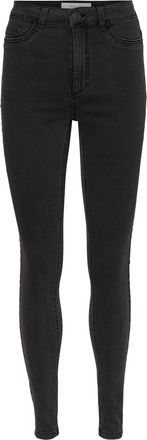 Noisy May Noisy may Damen Skinny Fit Jeans High Waist Denim Pants Stretch Basic Hose NMCALLIE, Farben:Grau, Größe:26W / 30L, Z-Länge:L30