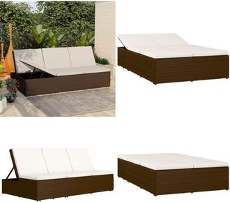vidaXL Vidaxl - Sonnenliege mit Auflage Poly Rattan Braun - Sonnenbett - Sonnenbetten - Home & Living - Braun