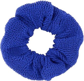 Hunza G Femme, Accessoires, Bleu, Taille: ONE Size Scrunchie en tissu bleu &eacute;lectrique accessoires pour cheveux