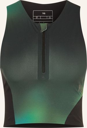 Yohji Yamamoto Lauf-Top Y-3 Allover Print gruen