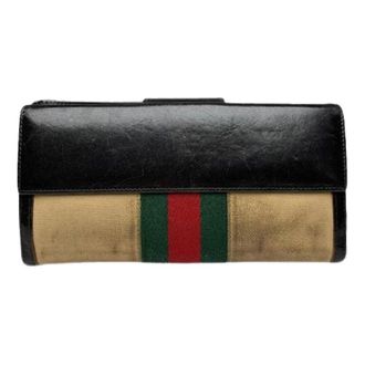 Gucci Pre-owned Baumwoll-Geldb&ouml;rse - - Pre-owned - Damen - Beige - ONE SIZE