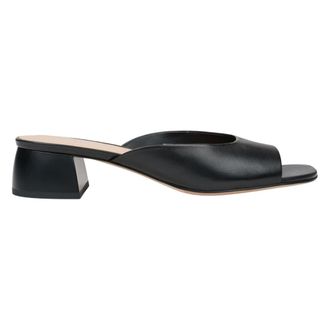 Estro & Luminara Femme, Chaussures, Noir, Taille: 36 EU Mules en cuir &agrave; talons bas