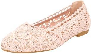 Elara Ballerines pour Femmes Slip-on Lace Chunkyrayan 1128-1 Pink-38