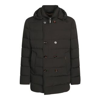 Moorer Homme, Vestes, Brun, Taille: 2XL &Eacute;l&eacute;gant Manteau dHiver Noir
