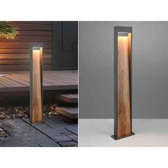 Trio Leuchten Led Wegeleuchte salmon in Anthrazit & Holzoptik, H&ouml;he 100cm