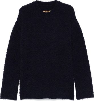 Uma Wang Geb&uuml;rsteter Pullover - Blau