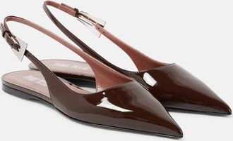 PARIS TEXAS Ballerines slingback Jessica 10 en cuir verni