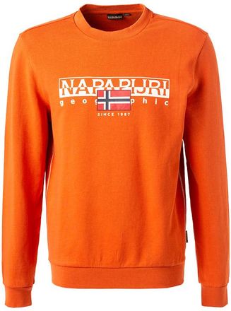 Napapijri Herren Sweatshirt orange Logo und Motiv