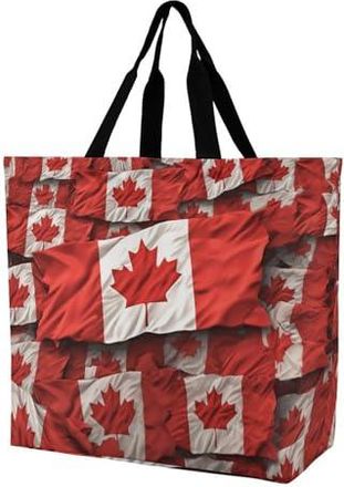 Generic Drapeau Canadien Sac Fourre-Tout Imperm&eacute;able Sacs De Courses Grand Sac Fourre Tout Pour Plage Universit&eacute; Gym