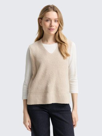 Tom Tailor Strickpullover Pullover & Strickjacken Pullunder mit V-Ausschnitt