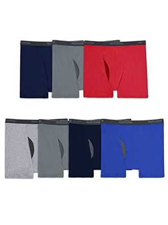 Fruit Of The Loom Mens Coolzone Boxer Briefs, Moisture Wicking & Breathable, Assorted Color Multipacks Boxeur ajusté, Big Man-Lot de 7-Couleurs Assorties, XXXXXL Homme