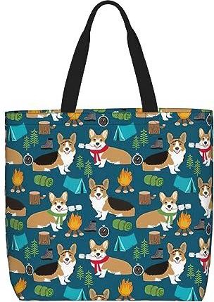 Generic Corgi Sac Fourre Tout D&eacute;contract&eacute; Sacs De Courses L&eacute;ger Sac Cabas Pour Travail Universit&eacute; Voyage
