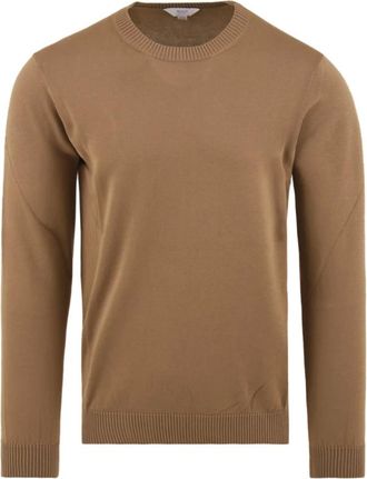 Malo Homme, Pulls, Brun, Taille: 5XL Long Sleeve Shaved Crew Neck Sweater