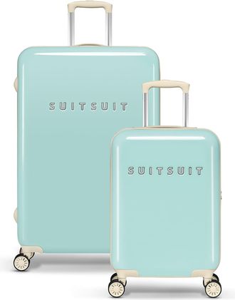 SuitSuit Kofferset 2 teilig - Handgep&auml;ck Koffer - Reisekoffer Gro&szlig; - Koffer Leicht - Hartschalenkoffer mit TSA-Schloss - Fabulous Fifties Luminous Mint