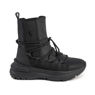 Calvin Klein Femme, Chaussures, Noir, Taille: 41 EU Baskets en Polyester Noires Choix Élégant