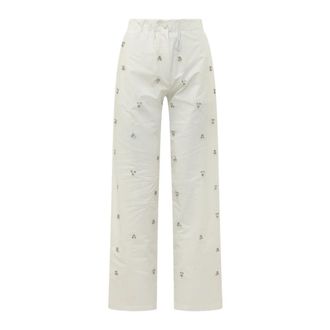 A Paper Kid Popeline Pants - - Trousers - Damen - Wei&szlig; - S