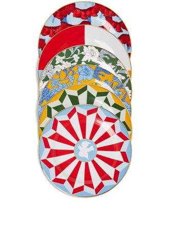 La DoubleJ The Roman Holiday Dessertteller (Set von 6) - Rot