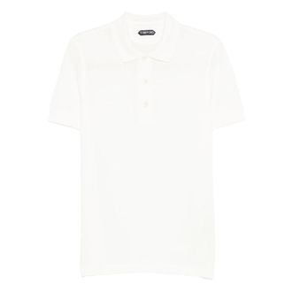 Tom Ford Homme, Tops, Blanc, Taille: L Piquet Polo
