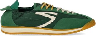 Puraai Homme, Chaussures, Vert, Taille: 44 EU 6.02 Panther Football Vintage Nylon Baskets