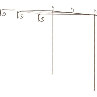 vidaXL vidaXL Pergola de jardin Marron antique 3x3x2,5 m Fer