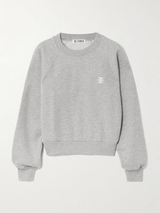Éterne Sweat En Jersey De Coton Et De Modal Mélangés À Broderie - Gris
