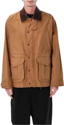 Junya Watanabe Homme, Vestes, Brun, Taille: L Veste de travail en coton avec col en velours c&ocirc;tel&eacute;