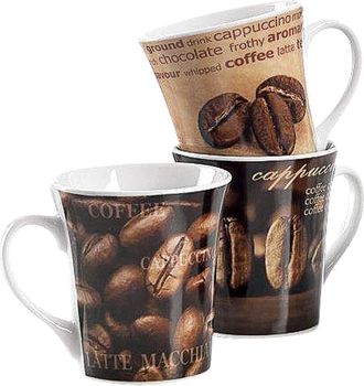 Flirt by R&B Kaffeebecher Rustica 312ml, Braun, Glas, Tasse, 9 x 9 x 10 cm, Sp&uuml;lmaschinenfest