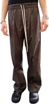 Rick Owens Homme, Pantalons, Gris, Taille: M Dietrich Drawstring Wide Pantalons