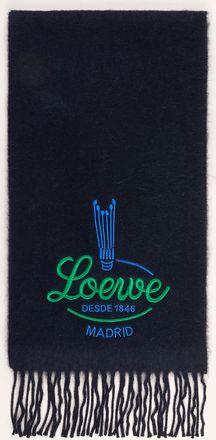 Loewe Schal Mit Alpaka blau