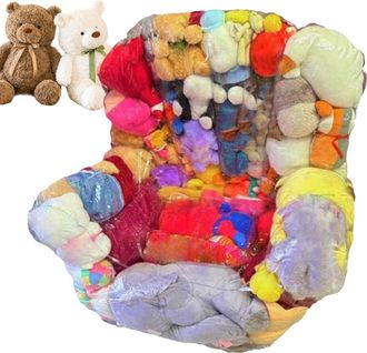 Generic Stuffed 2-in-1 Aufbewahrungskorb für Plüschspielzeug, große Aufbewahrungstasche für Plüschtiere, Schlafzimmer, Wohnzimmer, Spielzimmer, Schlafsaal, Le