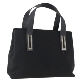 Ferragamo Sac &agrave; main en toile Pre-owned - Femme - Pre-owned - Noir - Taille: ONE Size