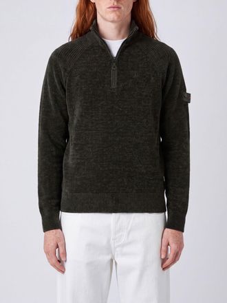 Peuterey Pull &agrave; col roul&eacute; en velours chenille avec demi-zip et &eacute;paules tombantes