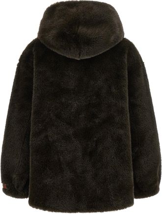 Lou Andr&eacute;a Eco-Fur Hooded Jacket - Black