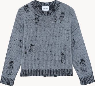 Kujten Pull cachemire tricotage vanisé et ajouré, 6 fils - Pull Brooke