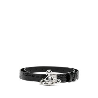 Vivienne Westwood Logo-Schnalle Lederg&uuml;rtel - - Accessories - Damen - Schwarzk - S/M