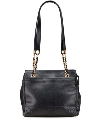 Chanel sac porté épaule Triple CC (1996-1997) - Noir