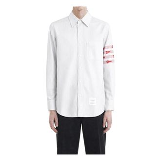 Thom Browne Homme, Chemises, Gris, Taille: M Chemise Droite BD Manches Longues