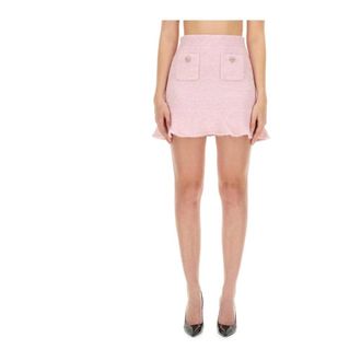 Self Portrait Kurzer Minirock mit Knopfleiste - - Skirts - Damen - Rosa - M