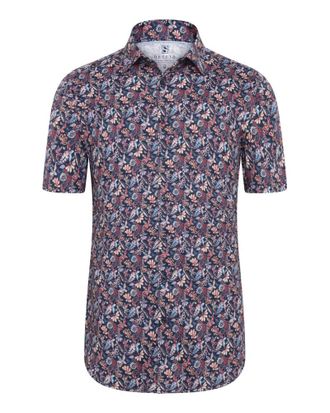 DeSoto Jersey-Kurzarmhemd mit floralem Print und Kentkragen, Slim in