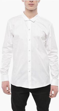 Balmain Cotton Poplin Shirt with Satin Buttons size 40