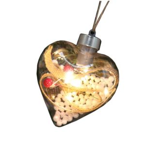 Aboofan Herzform Led Weihnachtskugeln H&auml;ngendes Dekorative Kugeln F&uuml;r Weihnachtsbaum Festival Geschenk Transparent Aus PVC