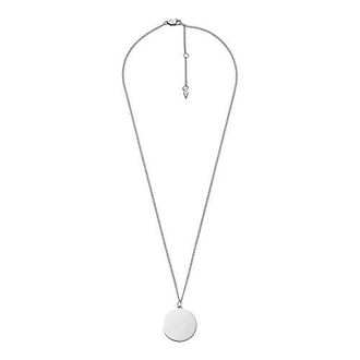 Fossil Collier Pour Femmes Drew, Longueur : 460mm+55mm, Largeur : 21.5mm, Hauteur : 21.5mm Collier En Acier Inoxydable Argenté, JF04384040