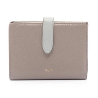Celine Pre-owned Medium Strap Wallet Leather Bifold Wallet - Femme - Pre-owned - Gris - Taille: ONE Size