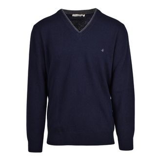Brooksfield V-Ausschnitt Strickpullover - - Knitwear - Herren - Blau - 2XL